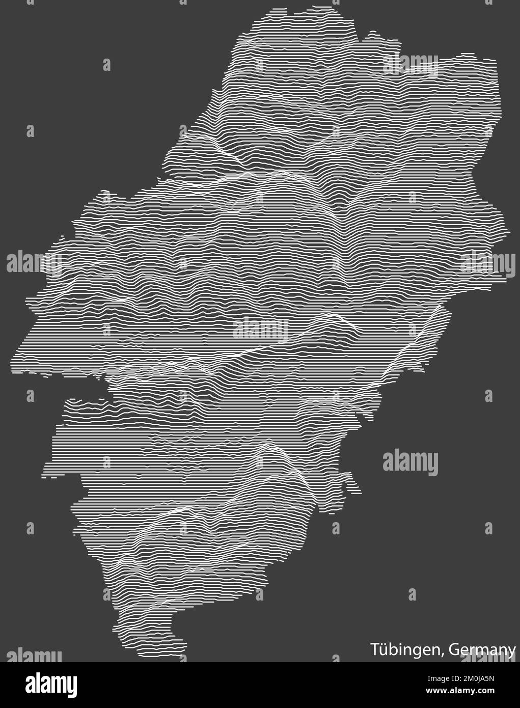 Topographic relief map of TÜBINGEN, GERMANY Stock Vector Image & Art ...