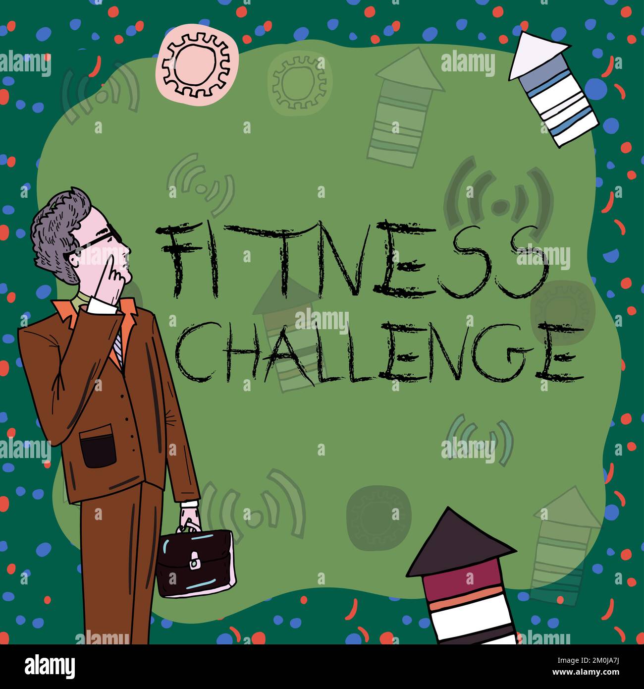 Sign displaying Fitness Challenge. Conceptual photo condition of being ...