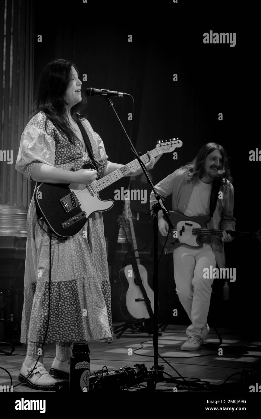 Lucy Dacus live in concert - Jacob Blizard (guitar) and Sarah Goldstone ...