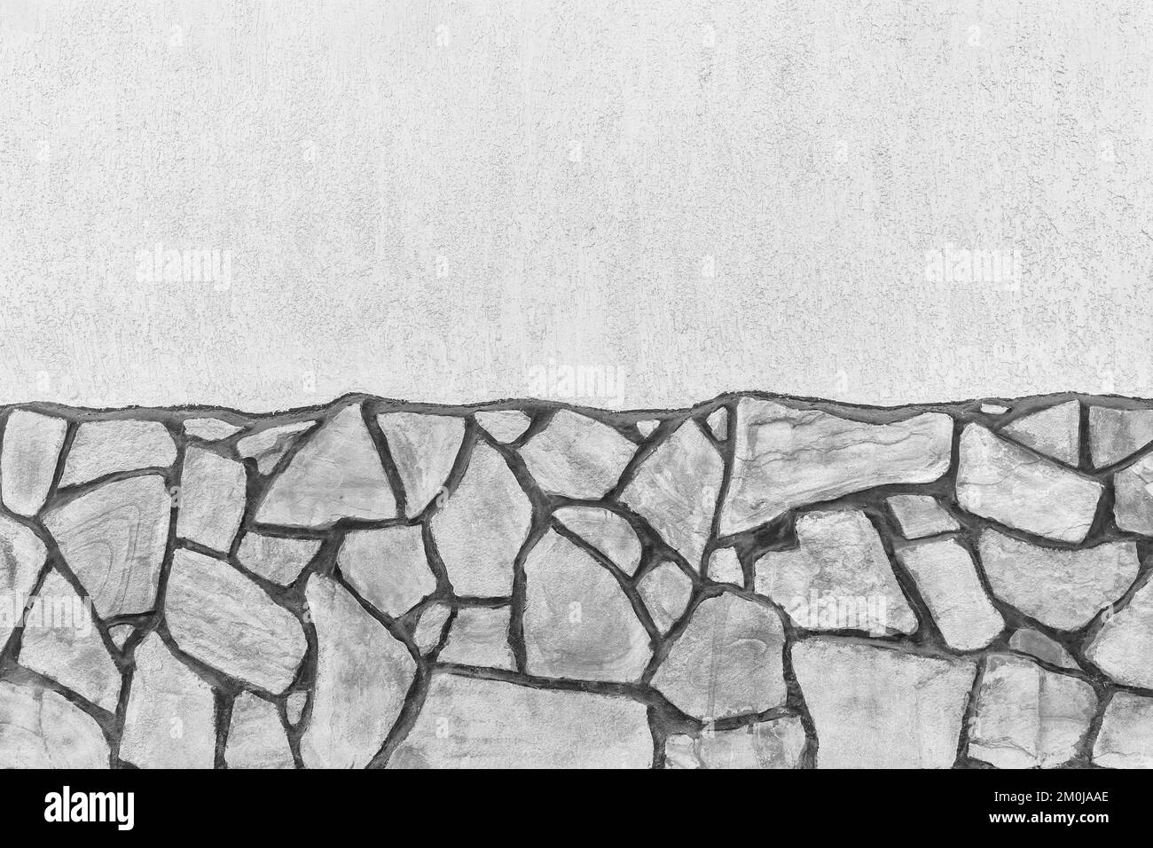 Facade of modern building with grey plaster interior abstract wall and ...