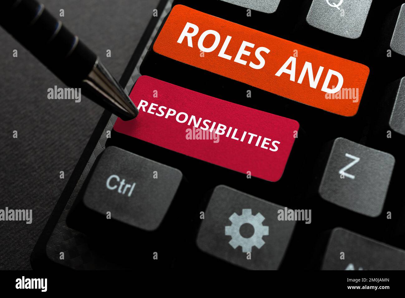 Writing displaying text Roles And Responsibilities. Business concept ...