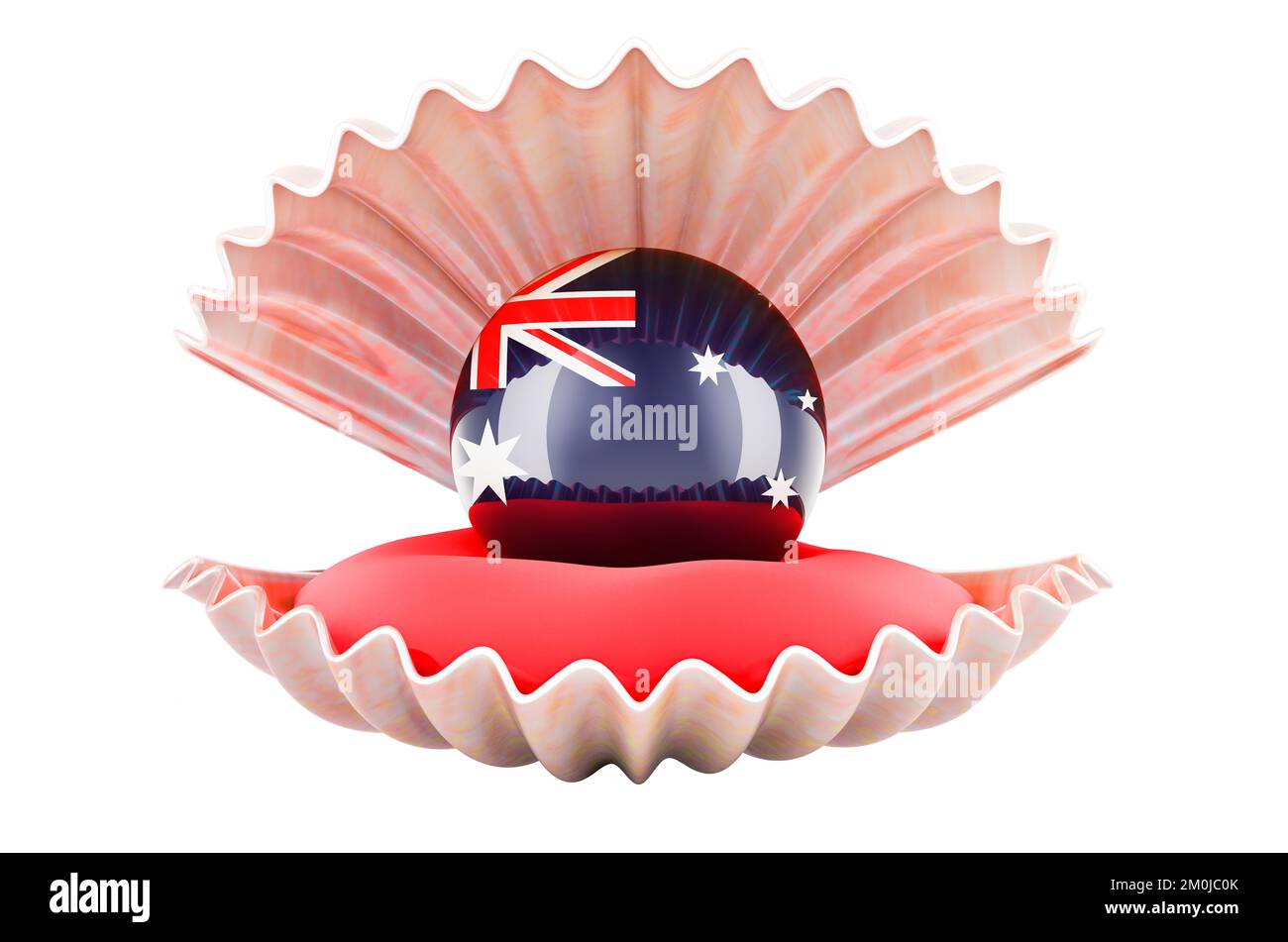 Travel in Australia, concept. Pearl with Australian flag inside ...