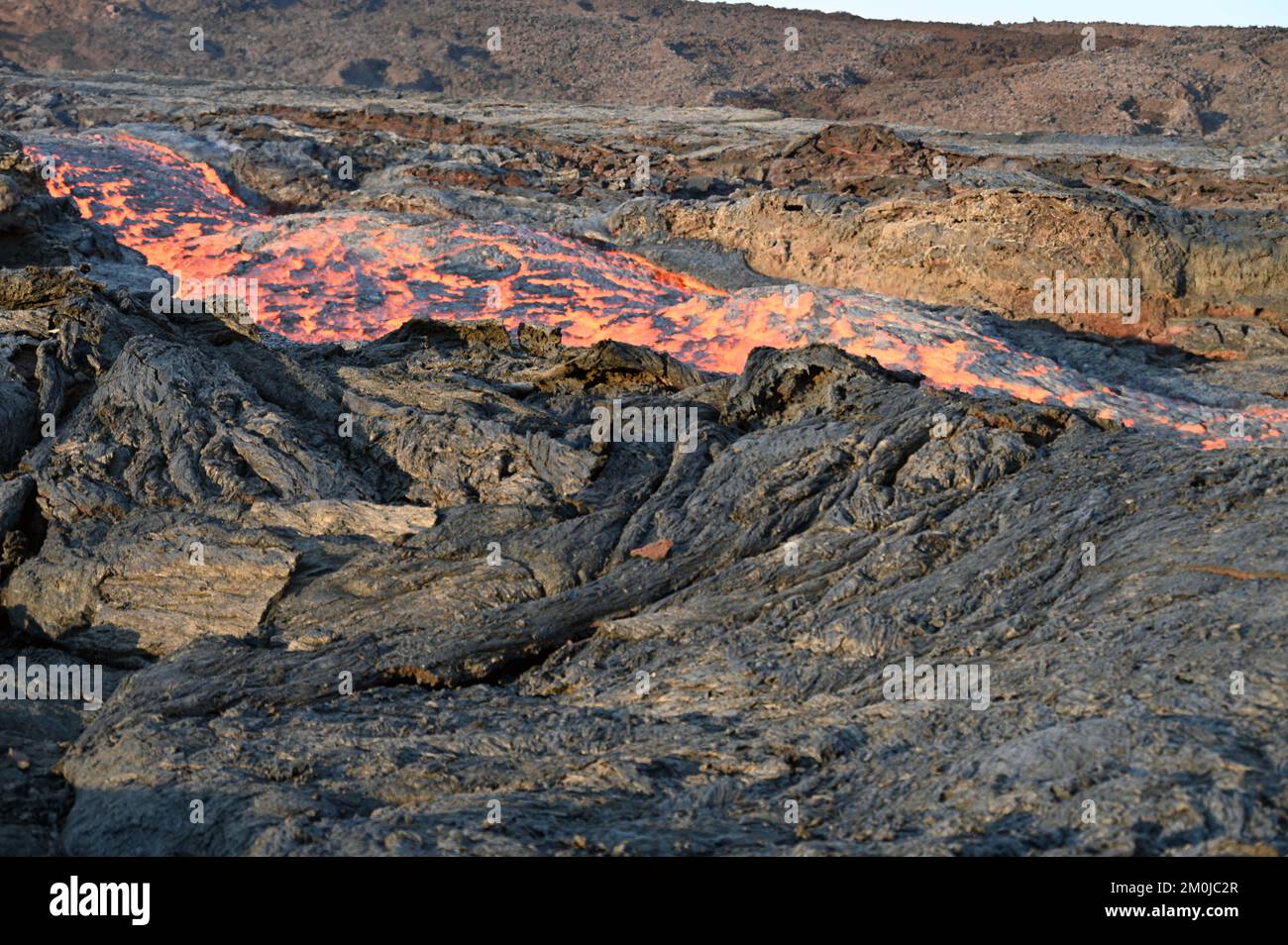 Mauna Loa, Hawaii, USA. 5th Dec, 2022. A close up view of the fissure 3 ...