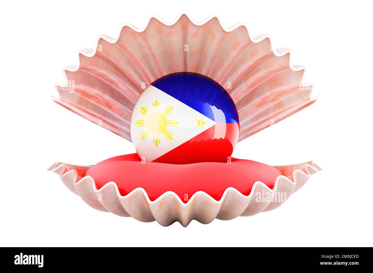 Travel in Philippines, concept. Pearl with Filipino flag inside ...