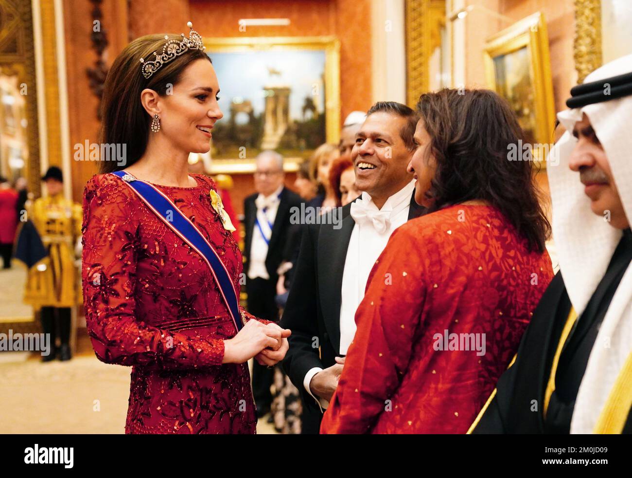 The Princess of Wales during a Diplomatic Corps reception at Buckingham ...