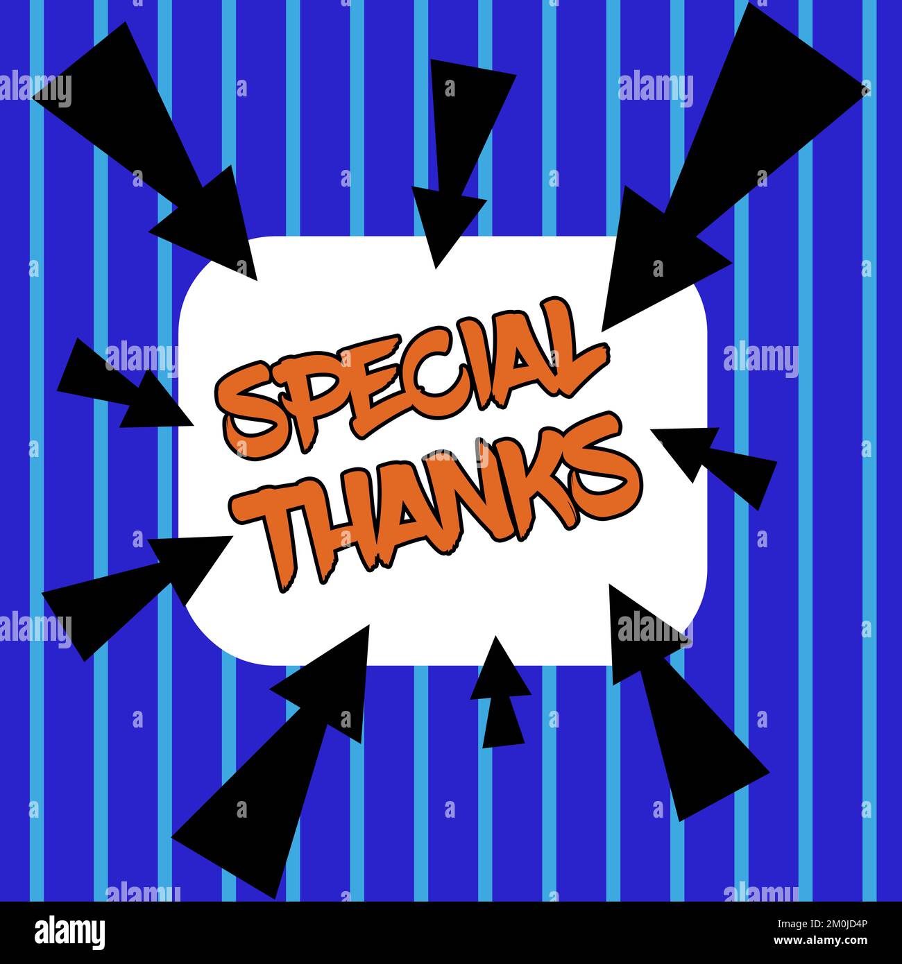 Text caption presenting Special Thanks. Word Written on expression of ...