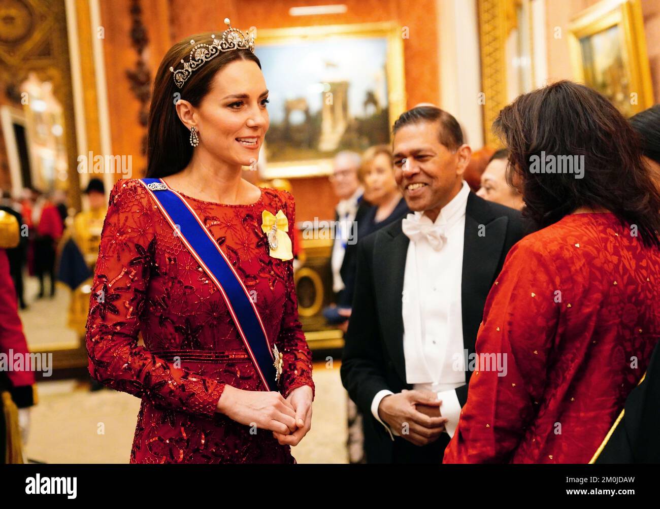 The Princess of Wales during a Diplomatic Corps reception at Buckingham ...