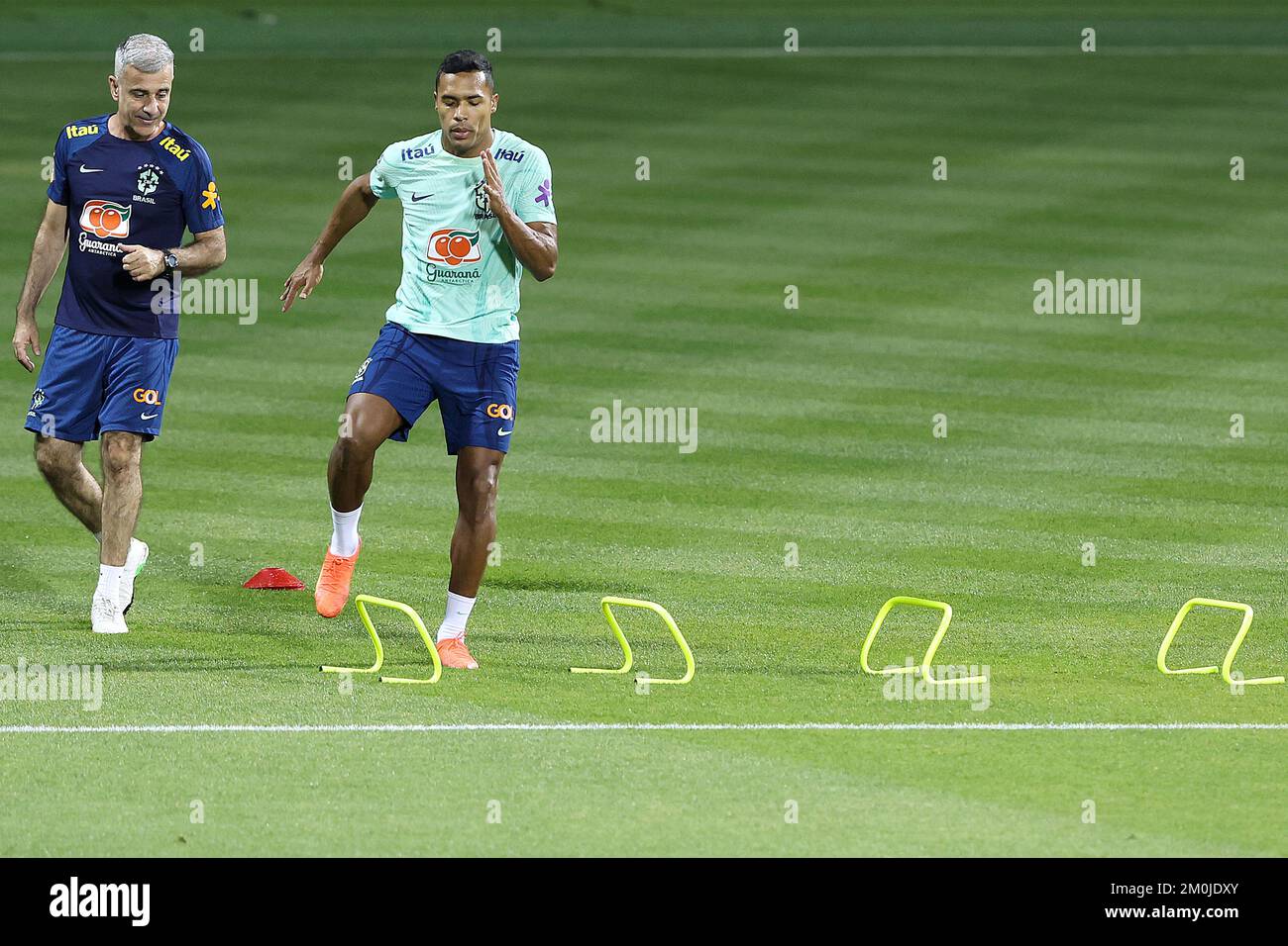 Alex Sandro of Brazil during Brazil training session at Al Arabi SC ...