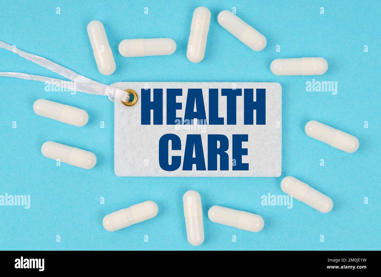 Medicine and health concept. There is a label on the table among the ...