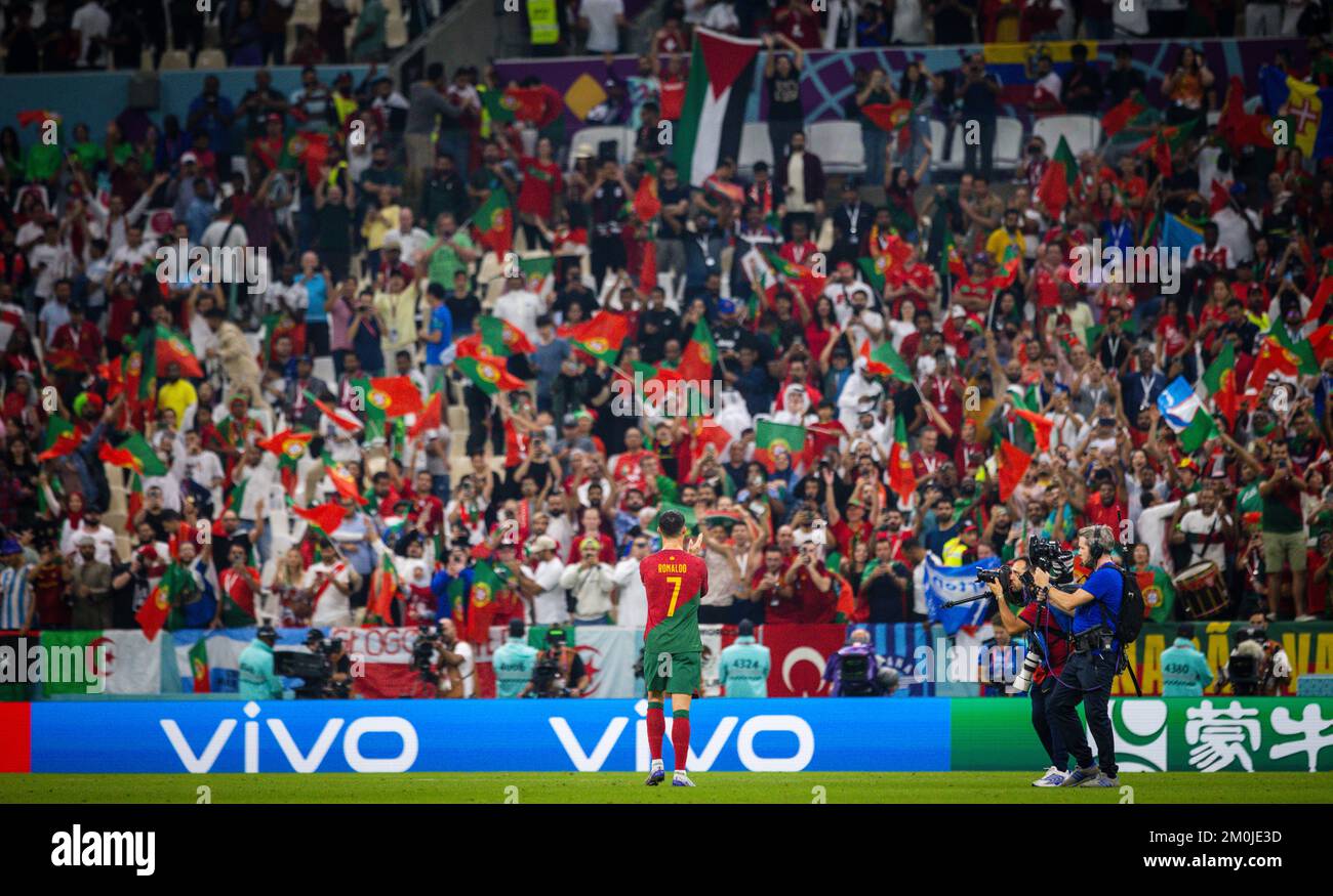 Doha, Qatar. 6th Dec, 2022. Cristiano Ronaldo (Portugal) celebrates ...