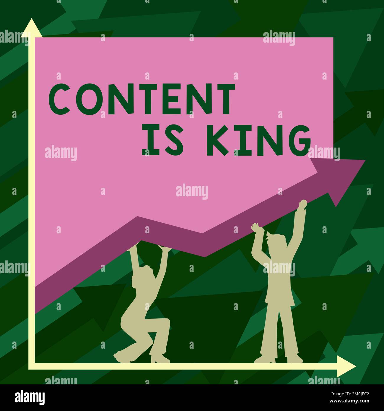 Text caption presenting Content Is King. Internet Concept Content is ...