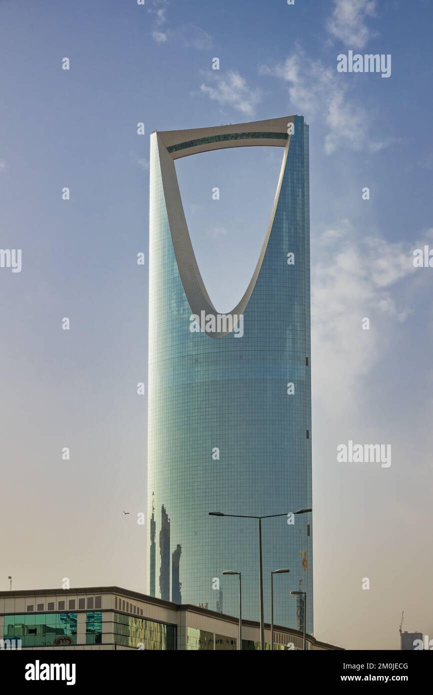 Kingdom Centre skyscraper in Riyadh Saudi Arabia. It houses a shopping ...