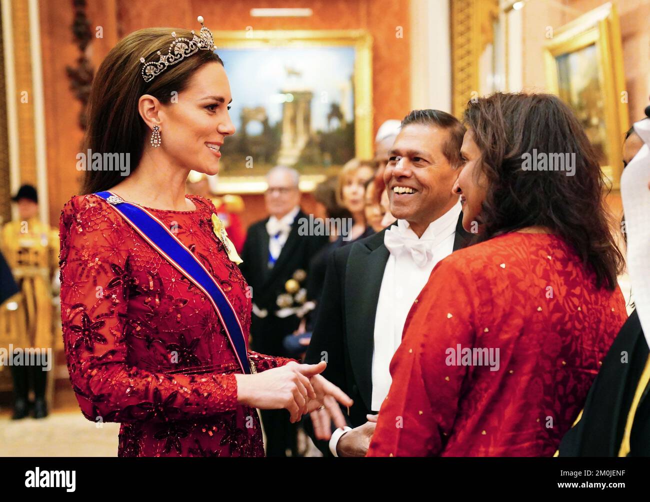 The Princess of Wales during a Diplomatic Corps reception at Buckingham ...