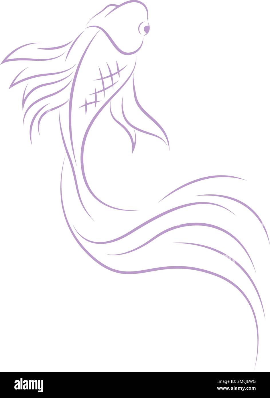 Simple Goldfish Outline Easy How To Draw A Goldfish Tutorial And