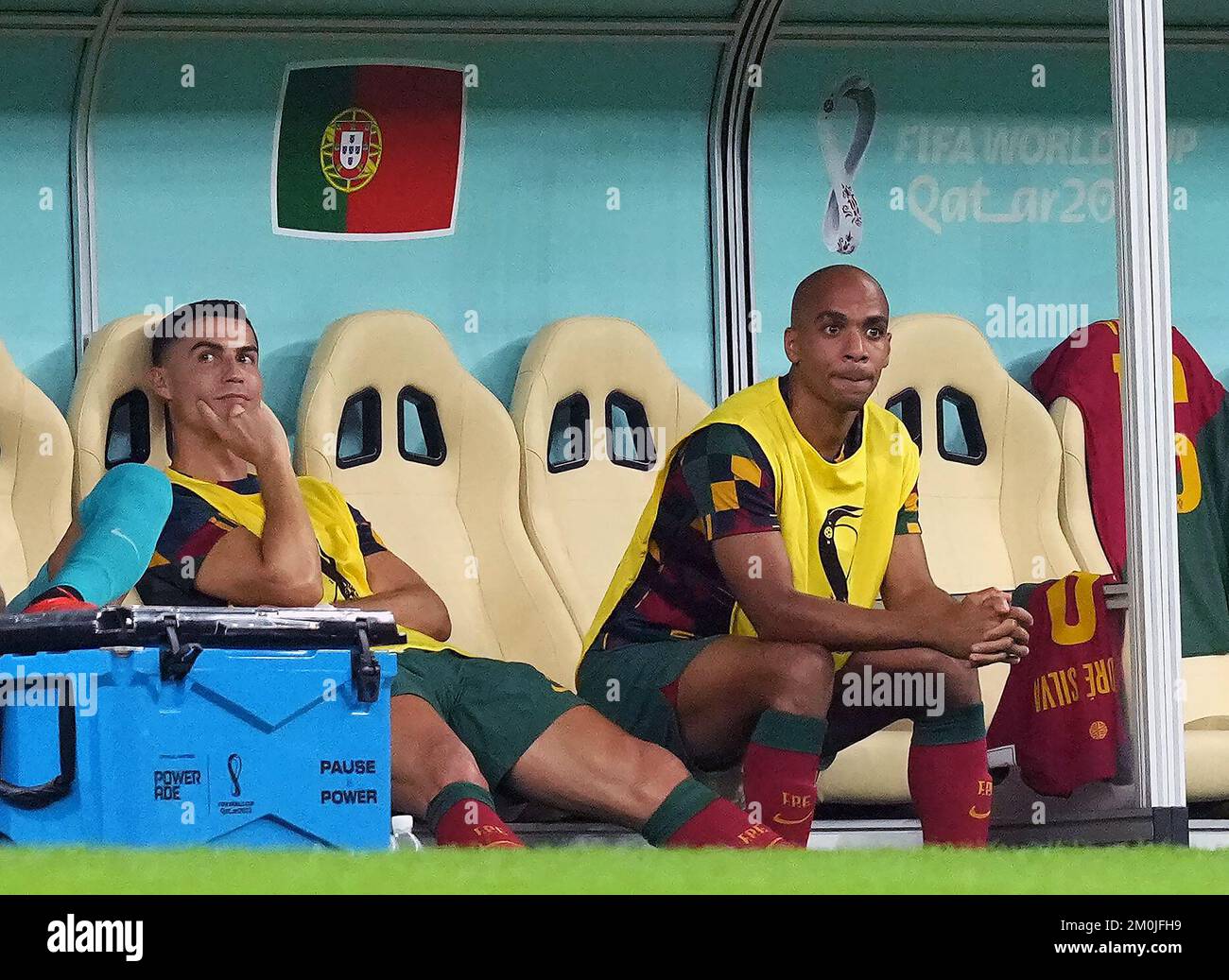 Portugal's Cristiano Ronaldo on the bench during the FIFA World Cup ...