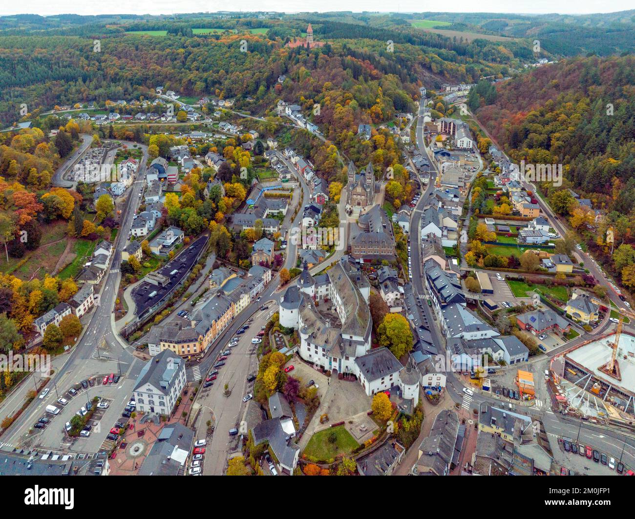 Drone video clervaux castle hi-res stock photography and images - Alamy