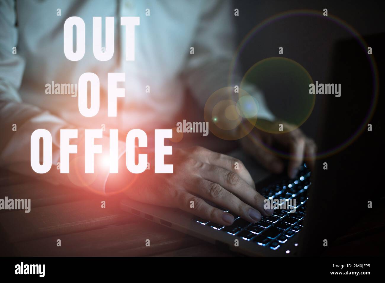 Text showing inspiration Out Of Office. Business showcase Outside the ...