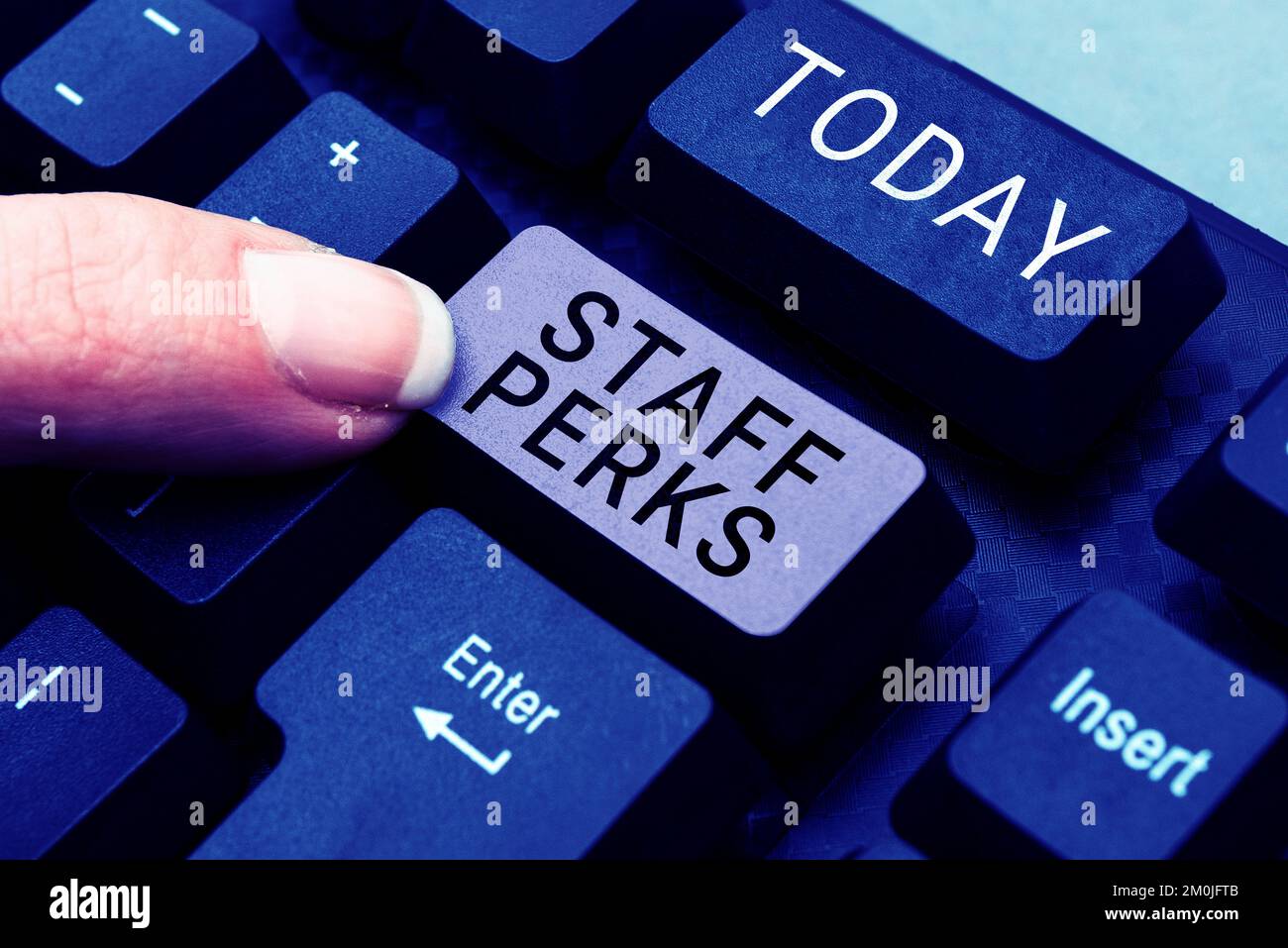 Sign displaying Staff Perks. Word for Workers Benefits Bonuses ...