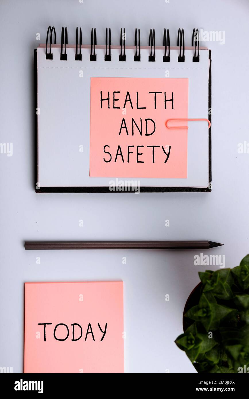 Inspiration showing sign Health And Safety. Word Written on Taking the ...