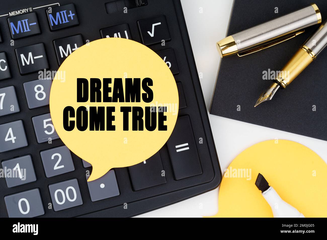 Business and economy concept. There is a calculator, a pen, a marker ...