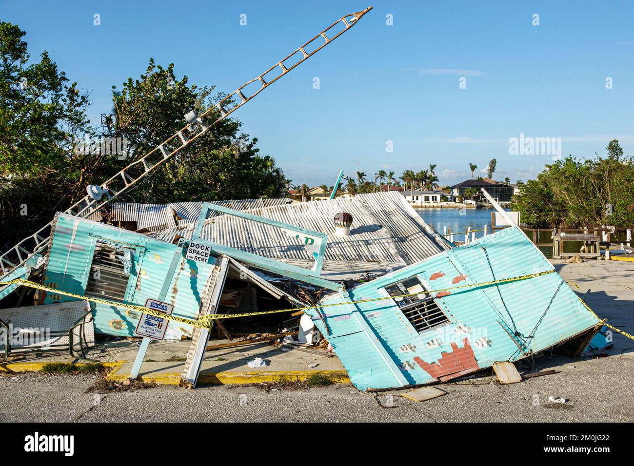 Hurricane ian damage damaged destruction destroyed debris trash ...