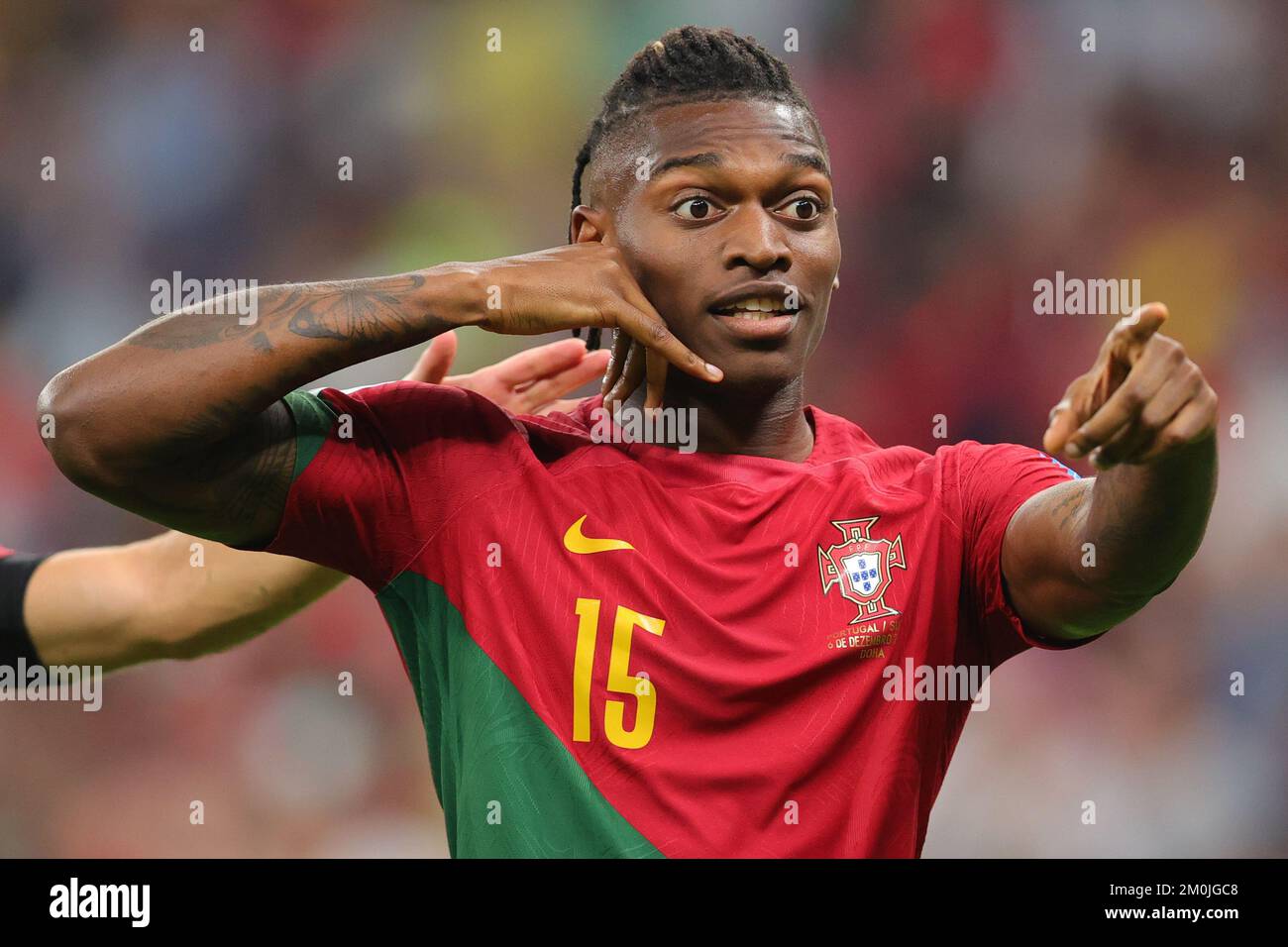 Lusail, Qatar. 06th Dec, 2022. Rafael Leto of Portugal celebrates ...