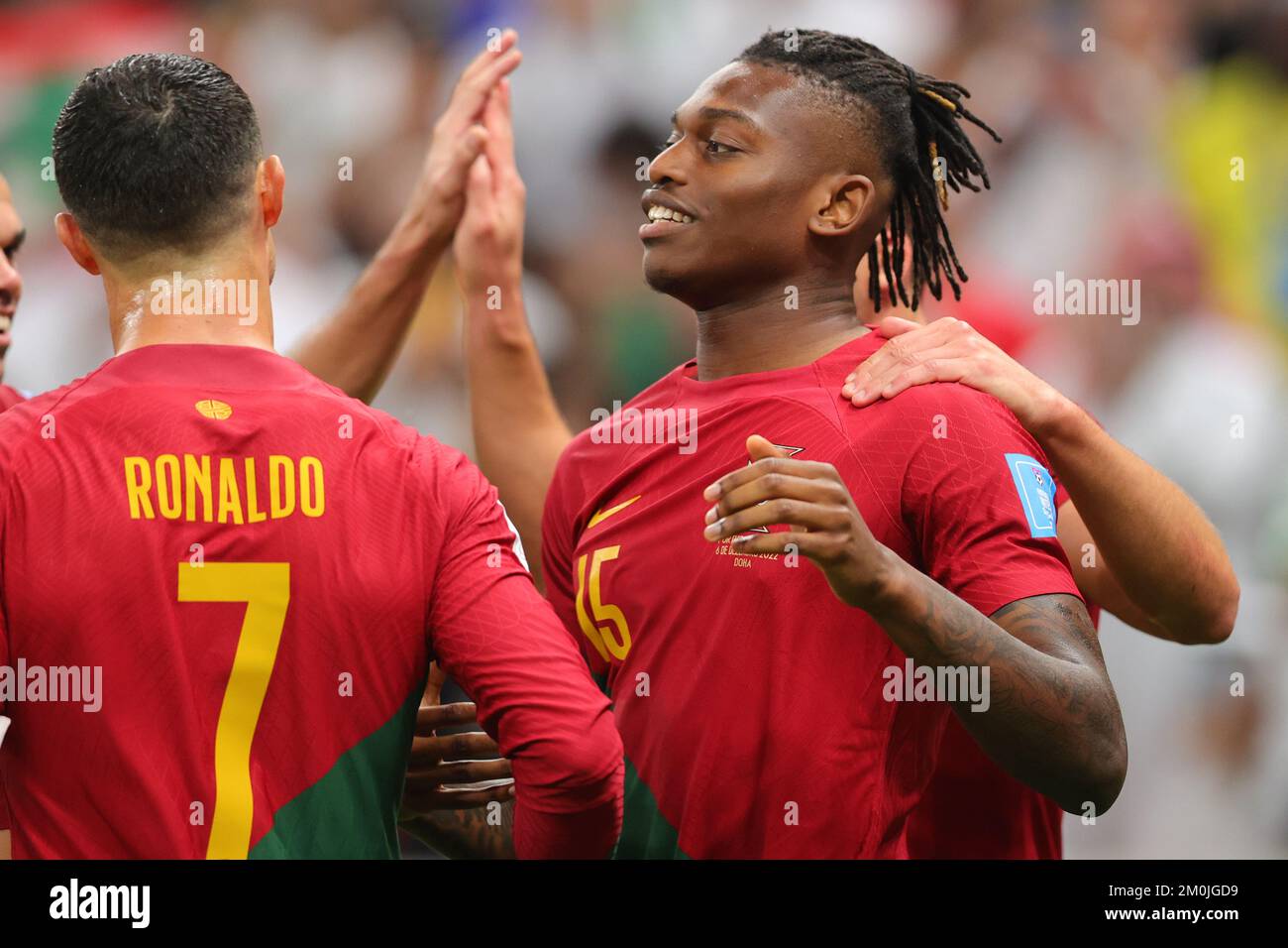 Lusail, Qatar. 06th Dec, 2022. Rafael Leto of Portugal celebrates ...