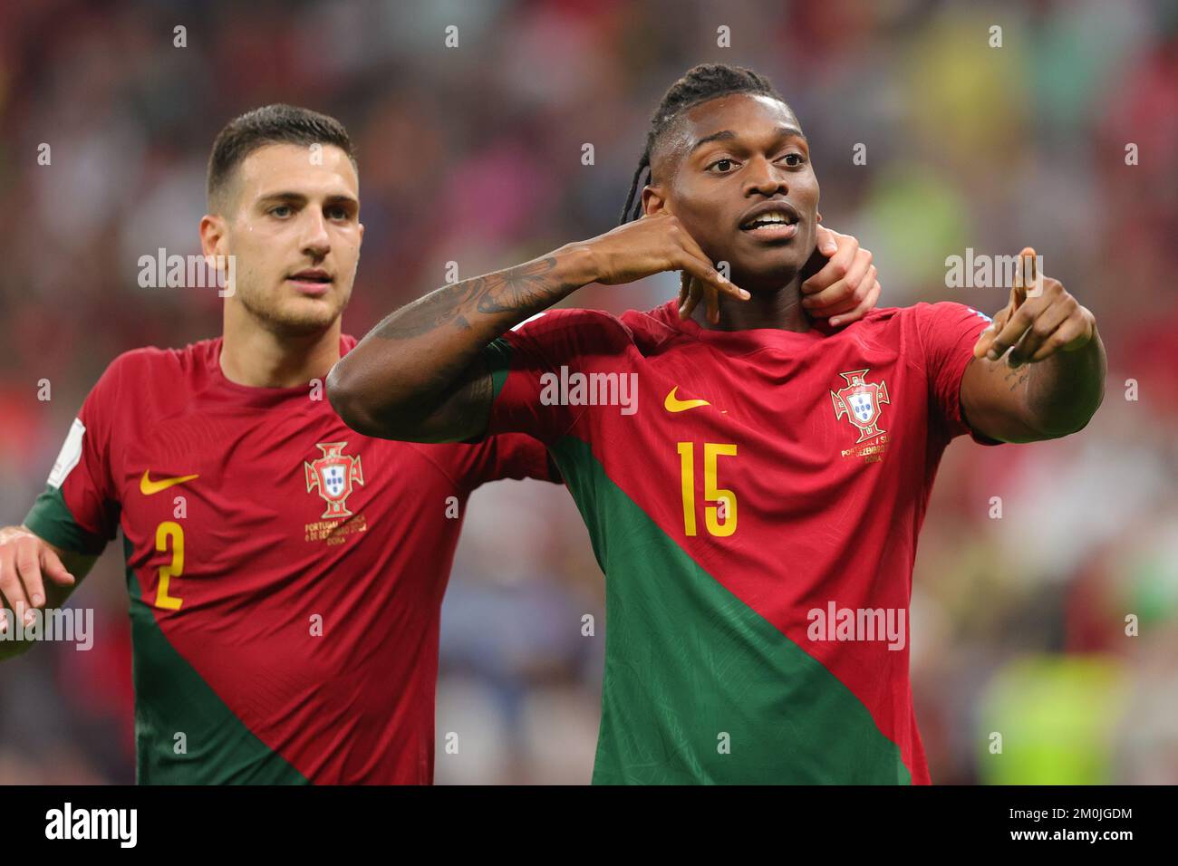 Lusail, Qatar. 06th Dec, 2022. Rafael Leto of Portugal celebrates ...