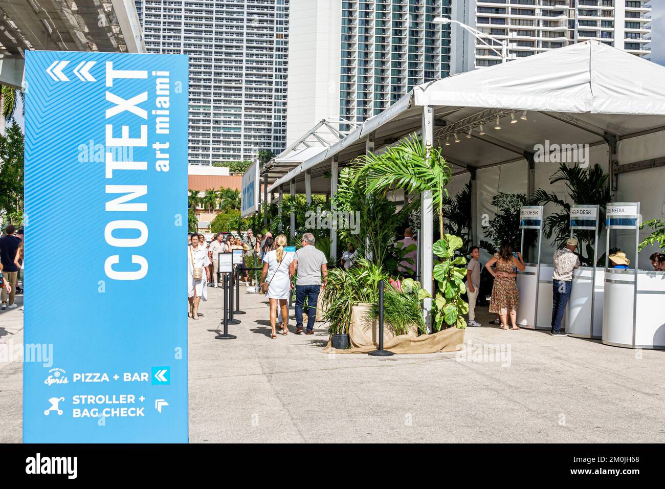 Miami Florida Art Basel Art Miami Context Show Event Outside Exterior Front Entrance Building