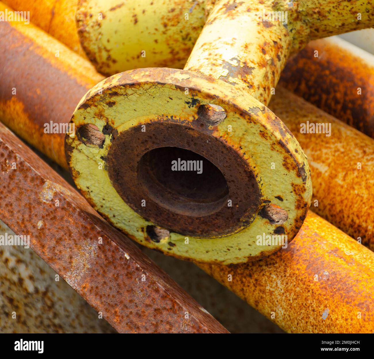 Scrap metal for recycling background. a lot of different rusty ...