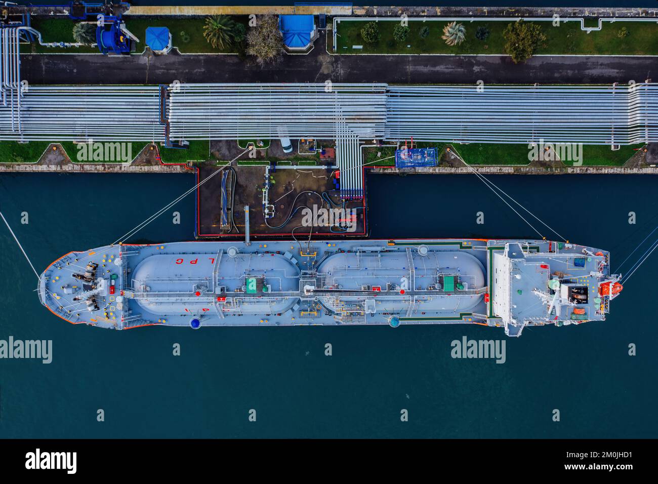 Chemical tanker, top view hi-res stock photography and images - Alamy