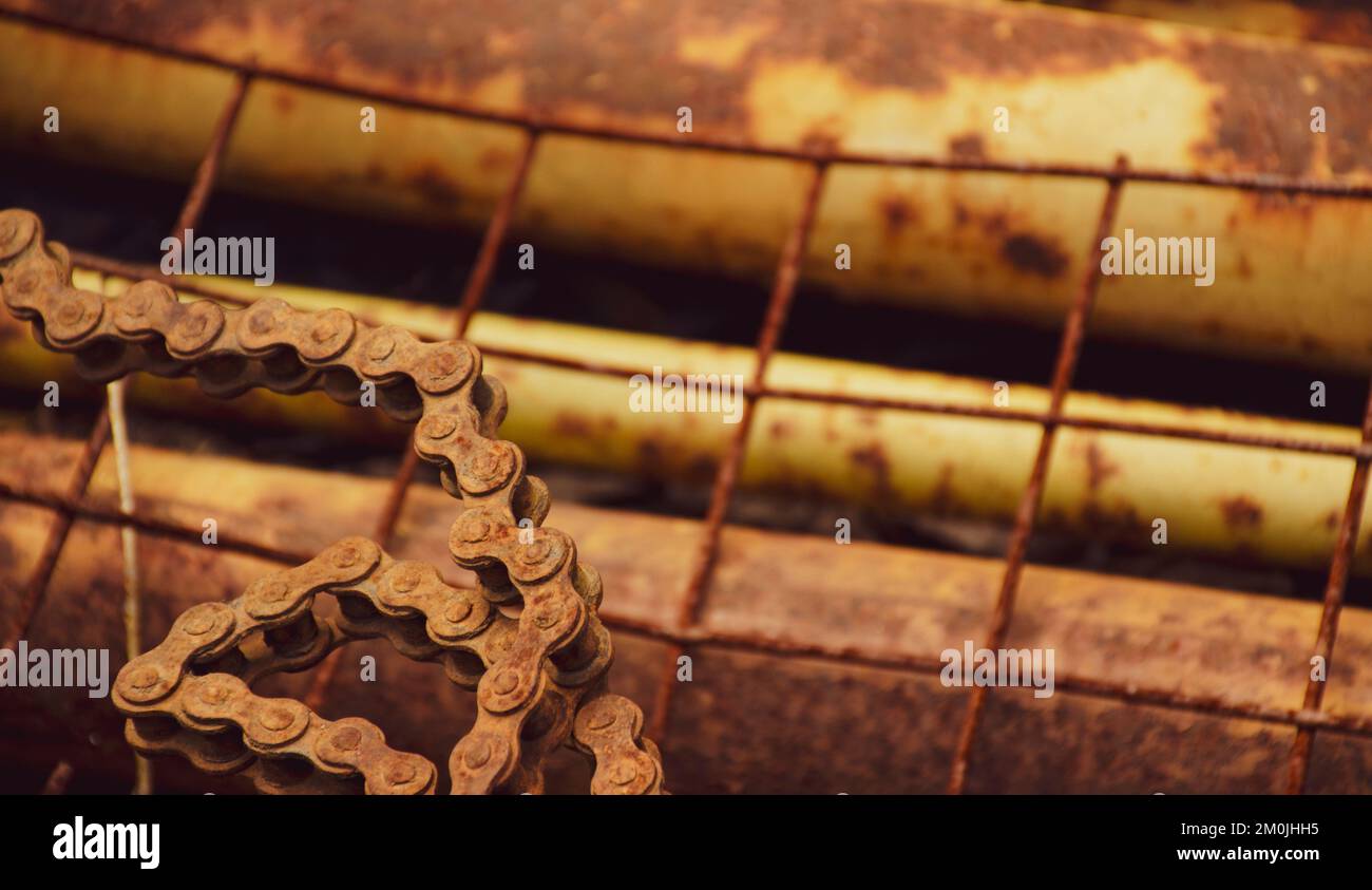 Scrap metal - predominantly ferrous metals. Waste from industry and ...