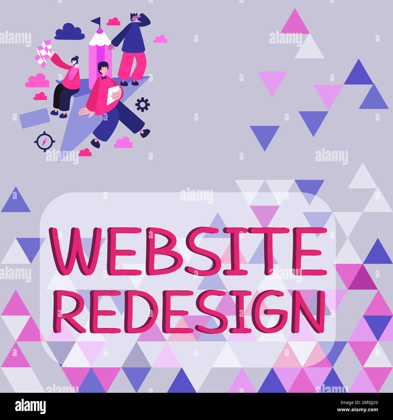 Text caption presenting Website Redesign. Word Written on modernize improver or evamp your ...