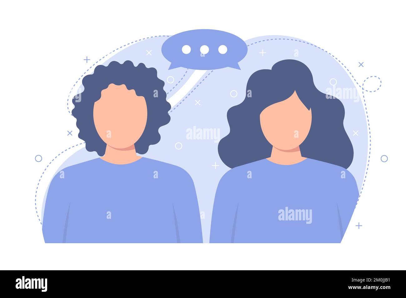 Dialogue between people Stock Vector Images - Alamy