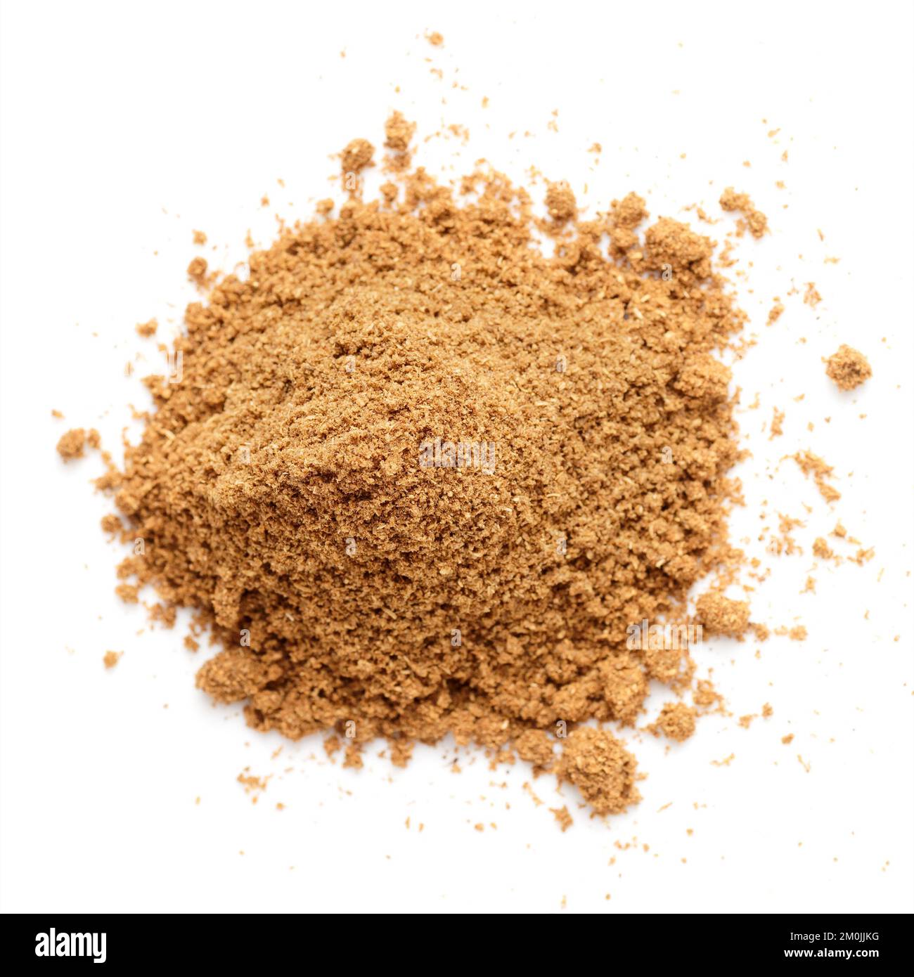 Garam masala, Indian mix of spices, shot from above, isolated on white ...