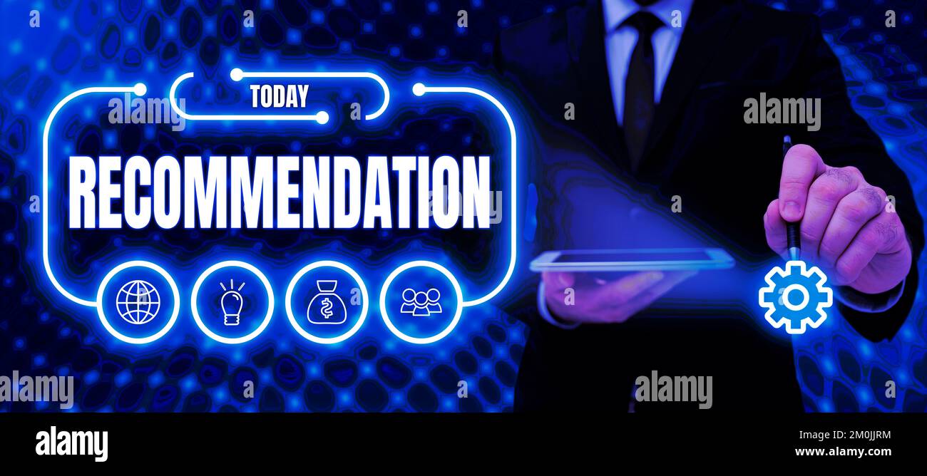 Conceptual display Recommendation. Business approach Proposal as to the ...