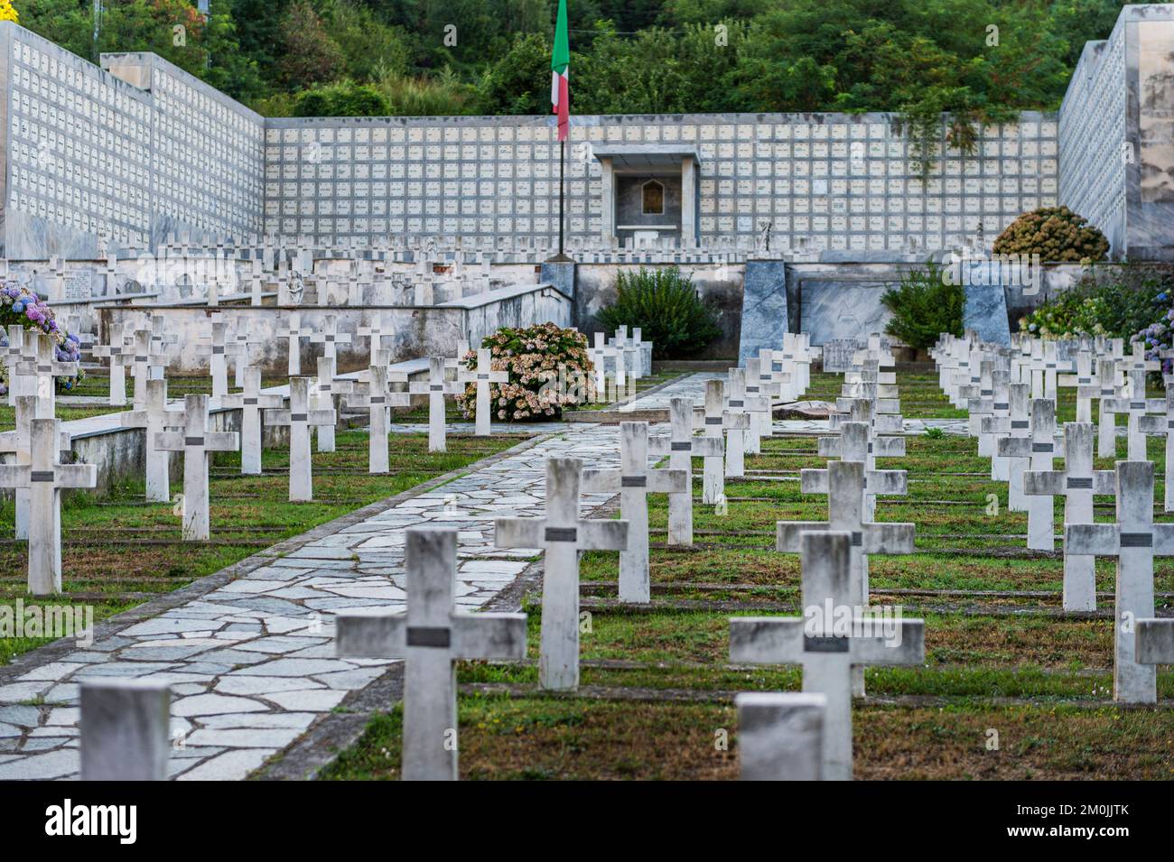 military cemetery of the white crosses, altare, italy Stock Photo - Alamy