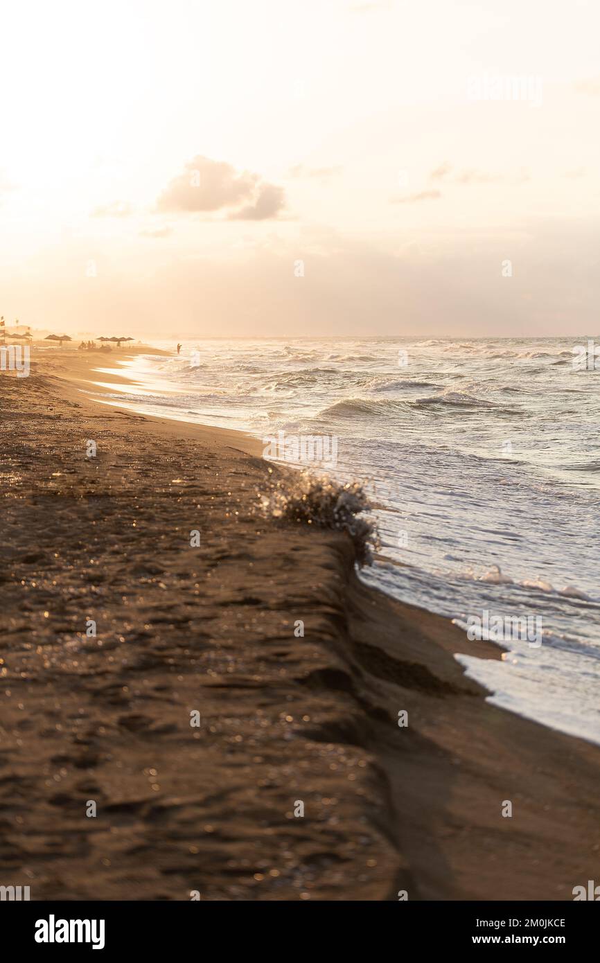 Seascape perspective photographed at sunset Stock Photo - Alamy