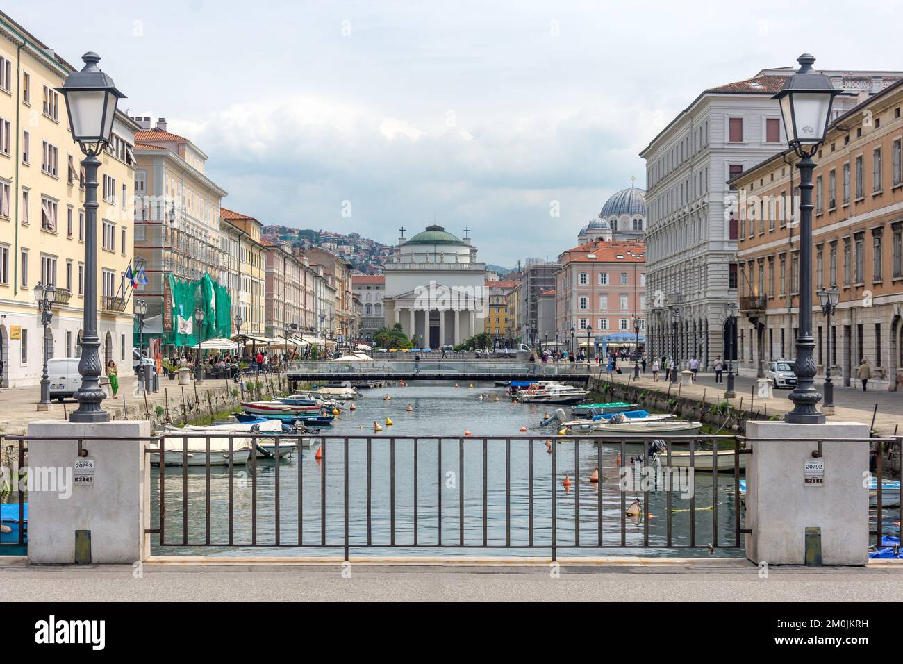 Church of Sant'Antonio and Canal Grande di Trieste, Trieste, Friuli ...