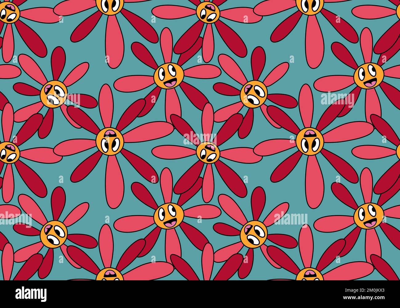 Abstract floral seamless flower stripes pattern for wrapping paper and ...