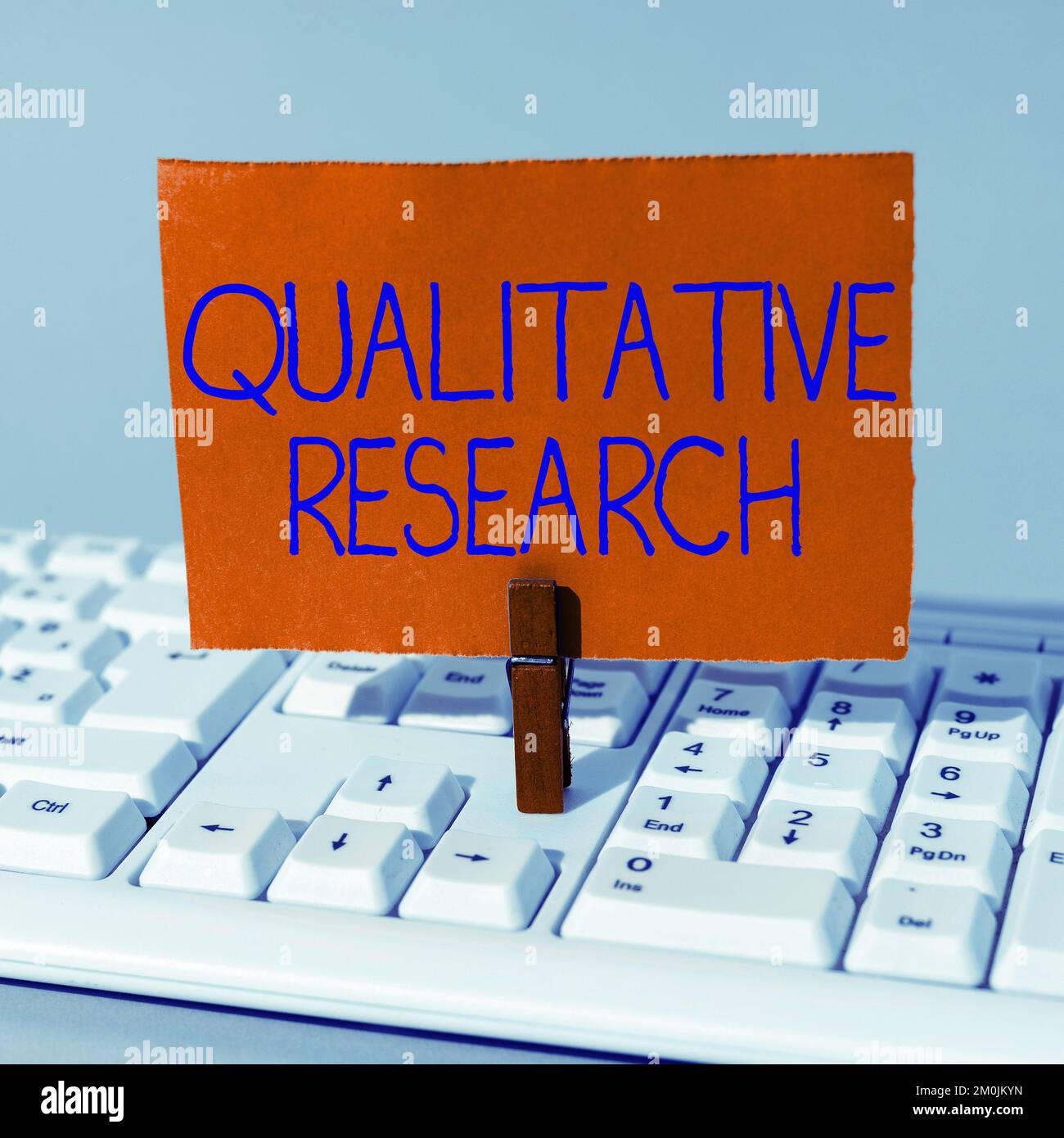Handwriting text Qualitative Research. Word Written on Certified to ...
