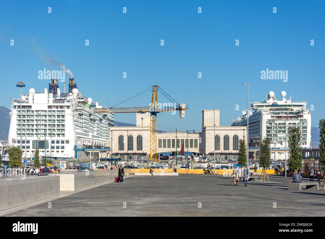 Cruise ship terminal at Port of Naples, City of Naples (Napoli ...