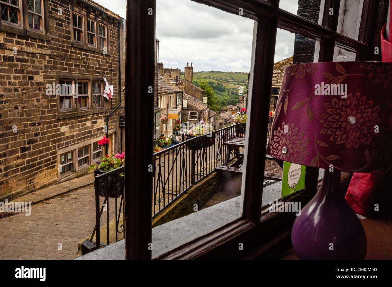 West Yorkshire village and countryside landscape in the Brontë Country ...