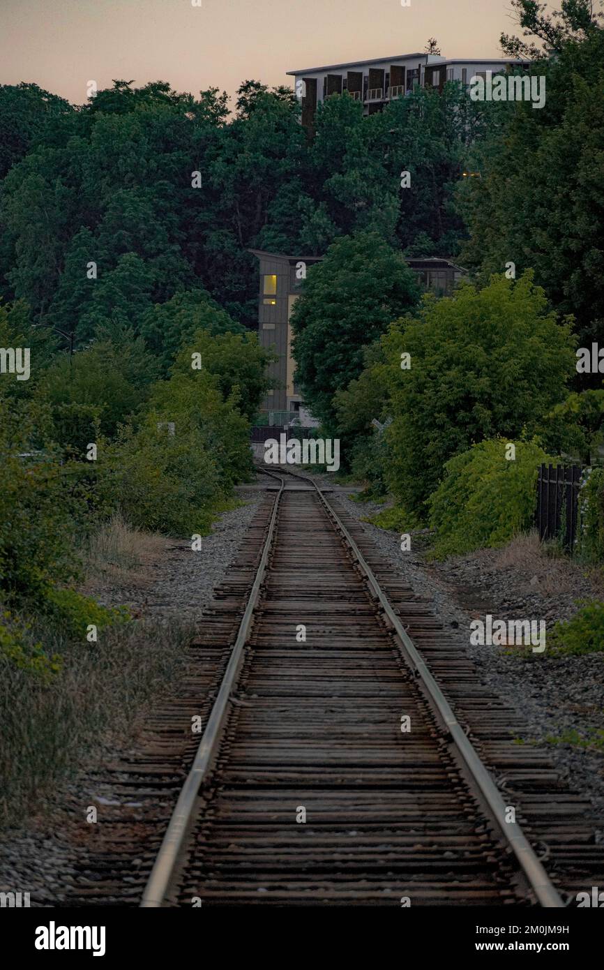 Train track and house in the woods hi-res stock photography and images ...