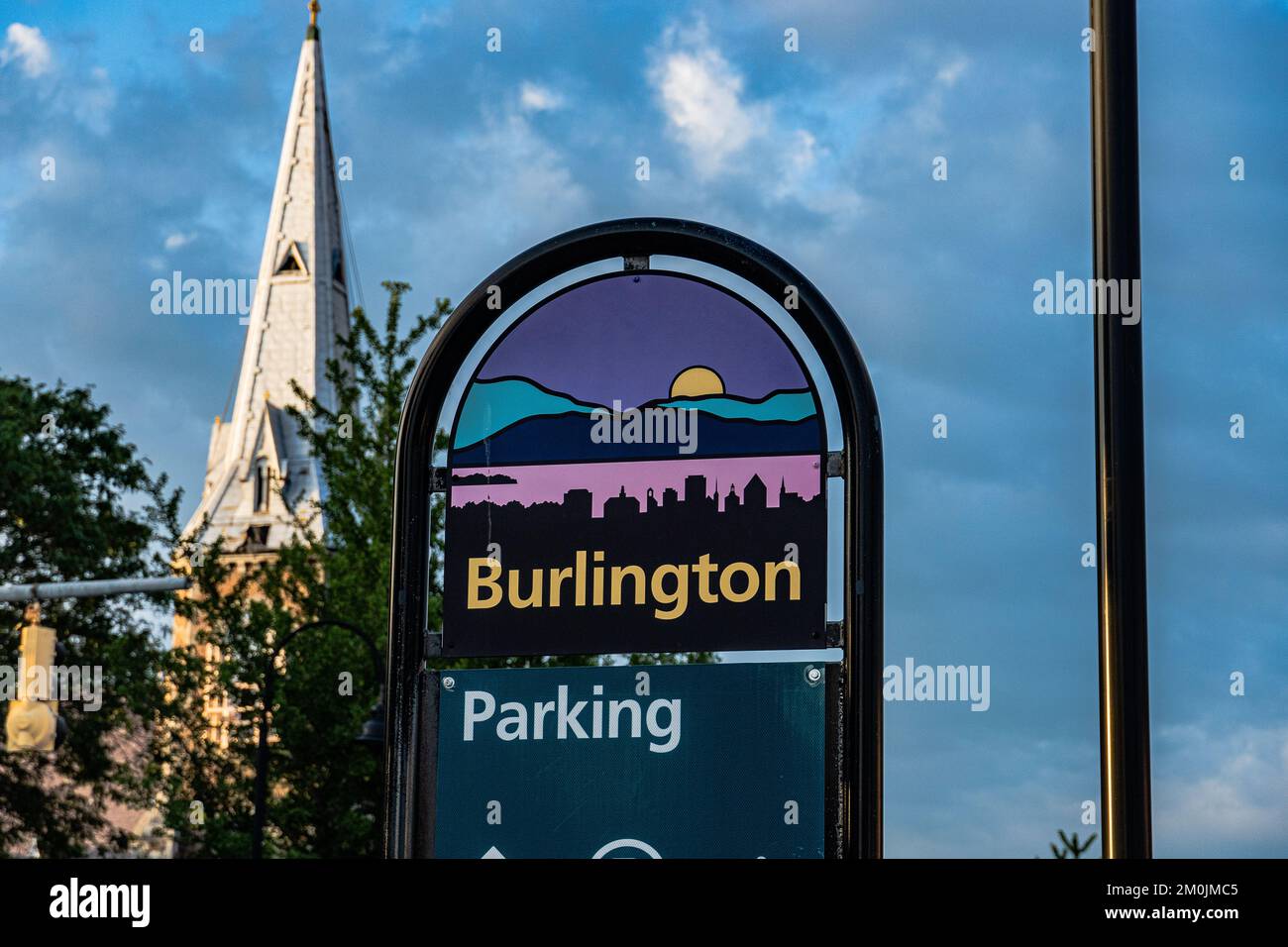 Burlington sign and parking hi-res stock photography and images - Alamy