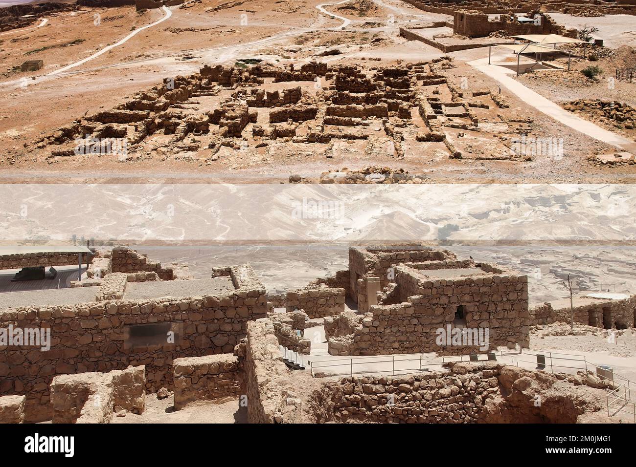 Masada is a fortification in Israel enclosing the ruins of the last ...