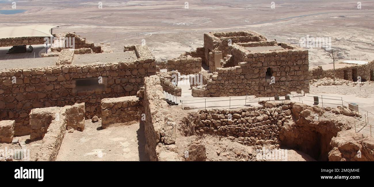 Masada is a fortification in Israel enclosing the ruins of the last ...
