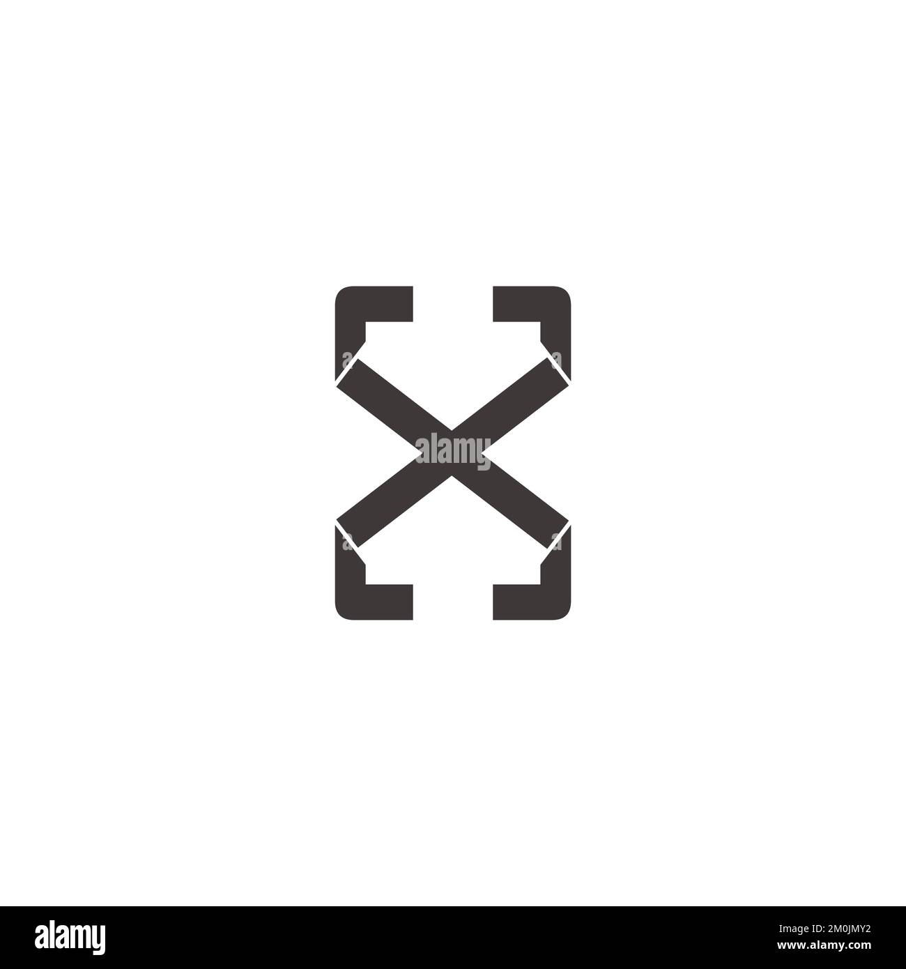 letter x simple fold line logo vector Stock Vector Image & Art - Alamy