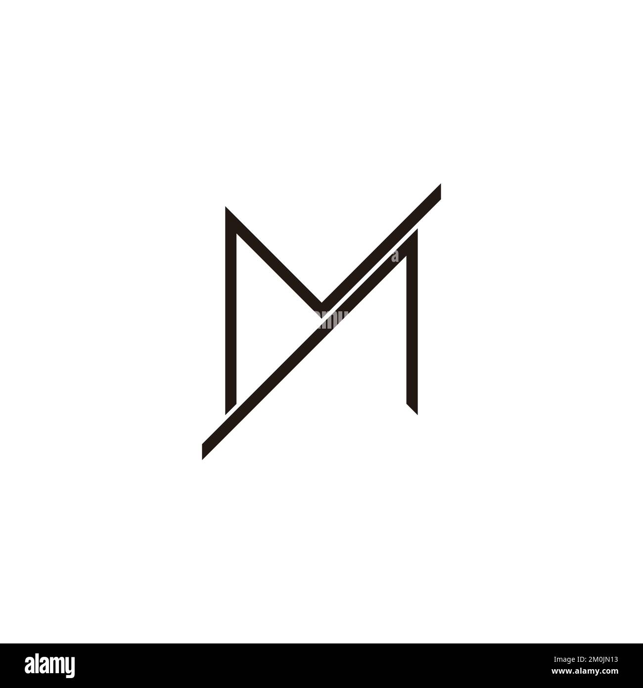 letter ma slice simple geometric line logo vector Stock Vector Image ...