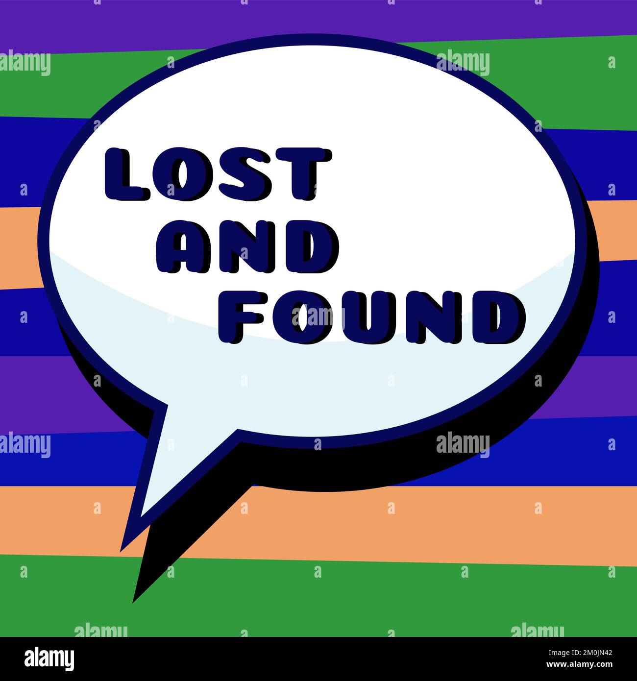 Hand writing sign Lost And Found. Concept meaning Place where you can ...
